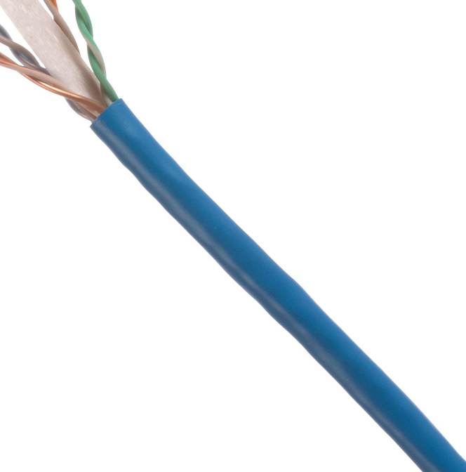UTP Cable Cat.6 ,4 pair 24 AWG ,CM rate Jacket Blue color - Pantronics